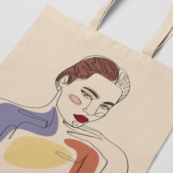Outfit Bits | Bags | Minimalist Line Art Female Face Tote Bag | Poshmark